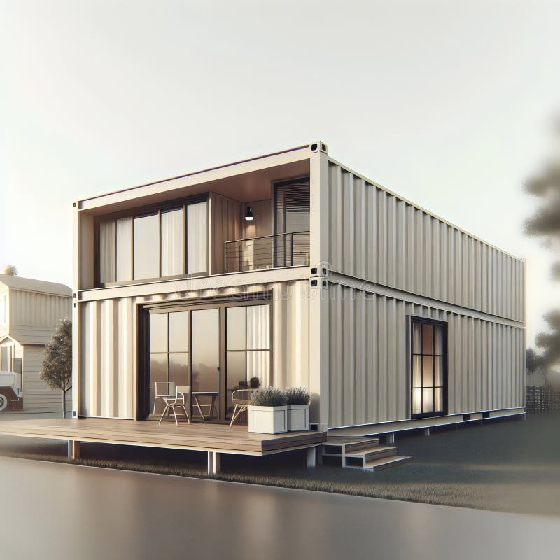 A Modern, Repurposed Shipping Container House with a Spacious Deck ...