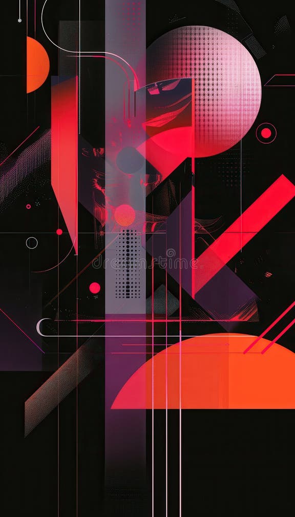 Futuristic Tech Conference Poster Design with Geometric Patterns and ...