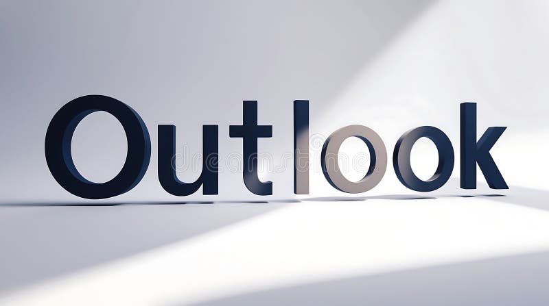 Modern Typography Design Showcasing the Word Outlook with Dramatic ...