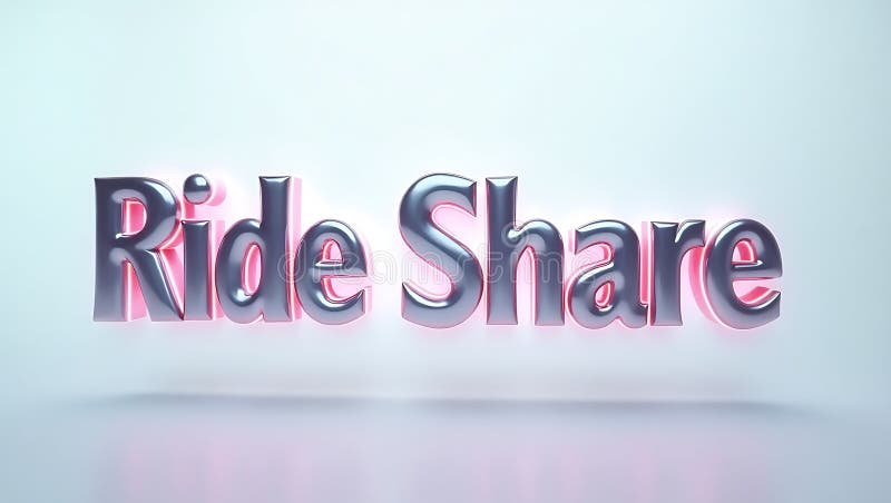 Modern Typography Design Showcasing the Words Ride Share on a Clean ...