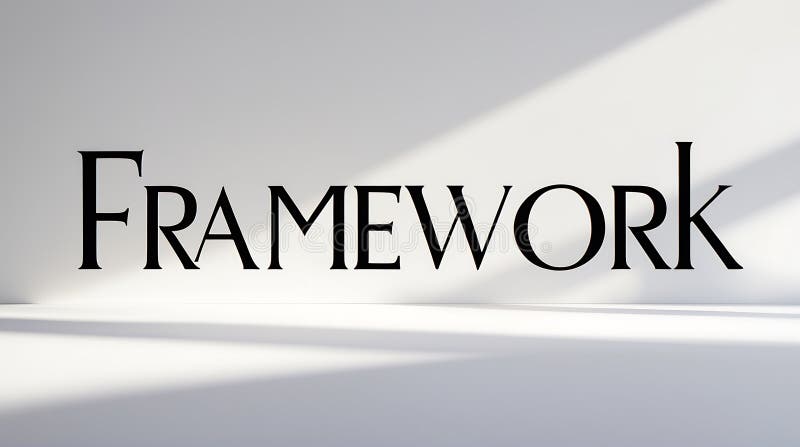 Modern Typography Display Featuring the Word Framework on a Neutral ...