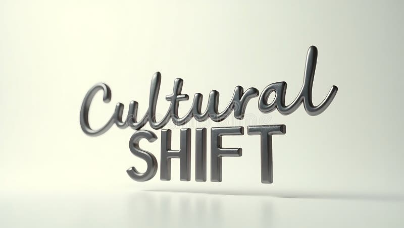 Modern Typography Emphasizing Cultural Shift in a Minimalist Style ...