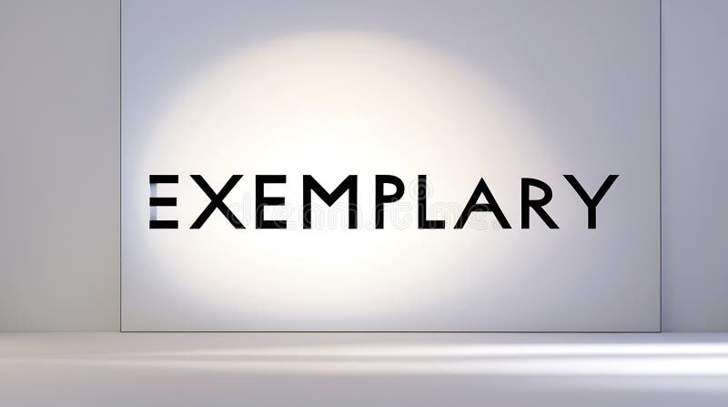 Modern Typography of Exemplary in Dramatic Lighting within a Minimalist ...