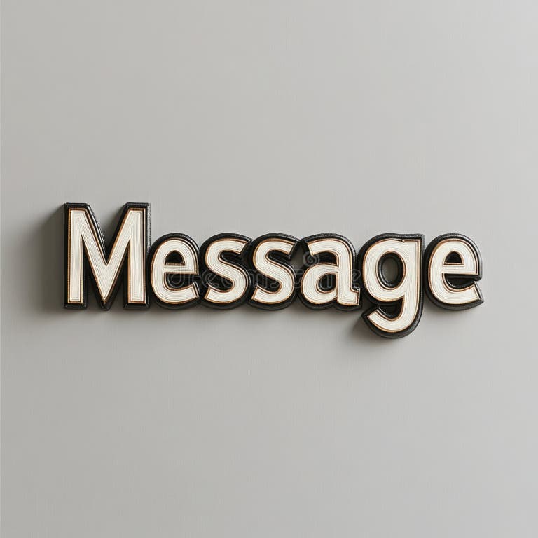 Modern Typography with Mailbox Icon Integration Stock Photo - Image of ...