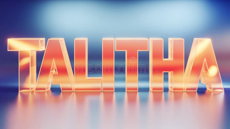 Modern Typography Rendering of the Name Talitha with Colorful ...