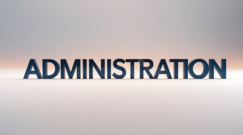 Modern Typography Representation of the Word Administration in a Clean ...