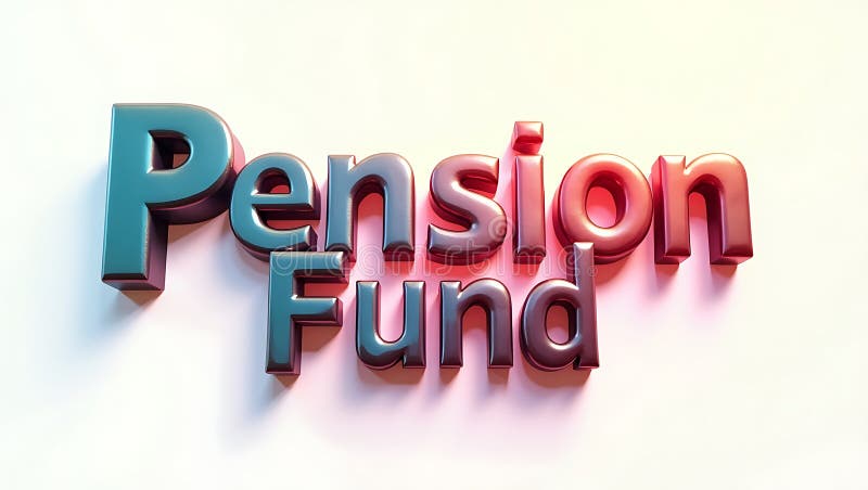 Modern Typography Showcasing the Phrase Pension Fund on a Minimalistic ...