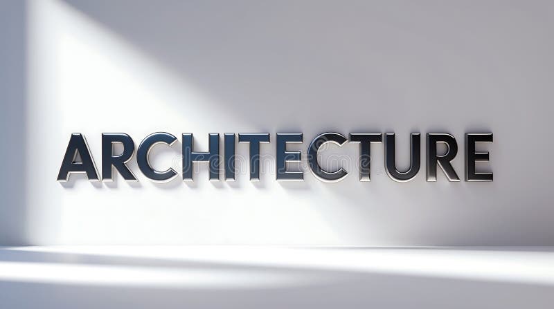 Modern Typography Showcasing the Word Architecture on a Clean ...