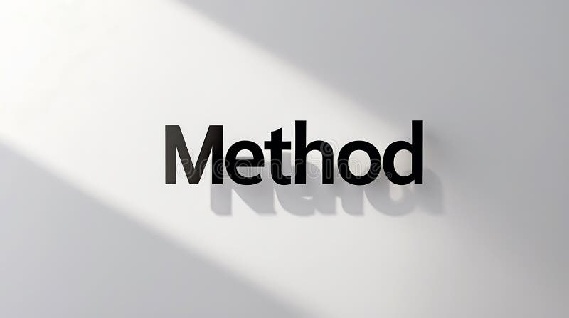 Modern Typography Showcasing the Word Method with a Shadow Effect ...