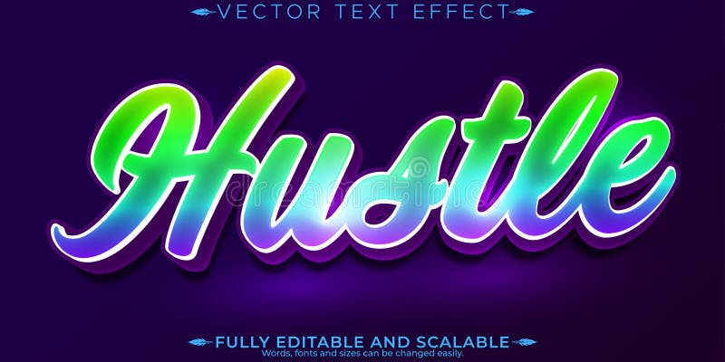 Modern Typography Text Effect, Editable Typography and Hustle ...