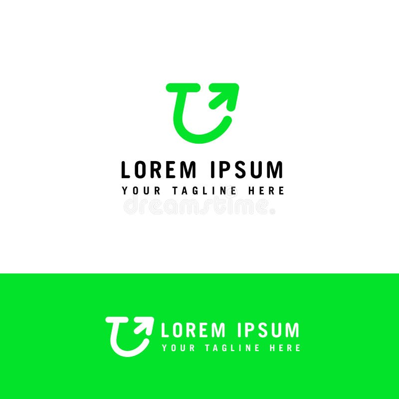 Modern U Letter Arrow Line Logo Design. Vector Line Letter Symbol ...