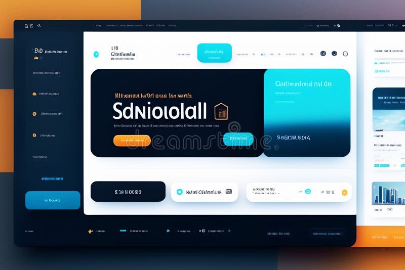 Modern Ui Code School Online E-learning Stock Illustration ...