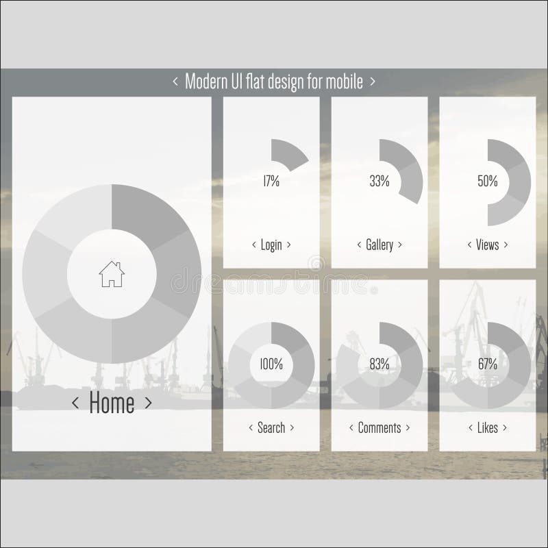 Modern UI Flat Design Vector Stock Vector - Illustration of login ...