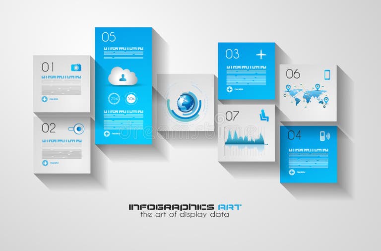 Modern UI Flat Style Infographic Layout for Data Display Stock Vector ...