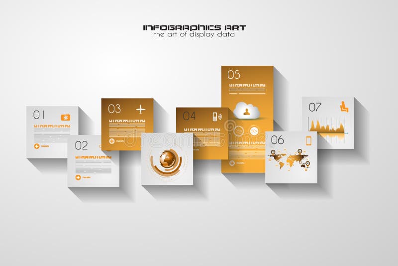 Modern UI Flat Style Infographic Layout for Data Display Stock Vector ...