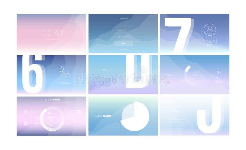 Modern Ui Screen Design For Mobile App With Web Elements Stock Vector Illustration Of Report