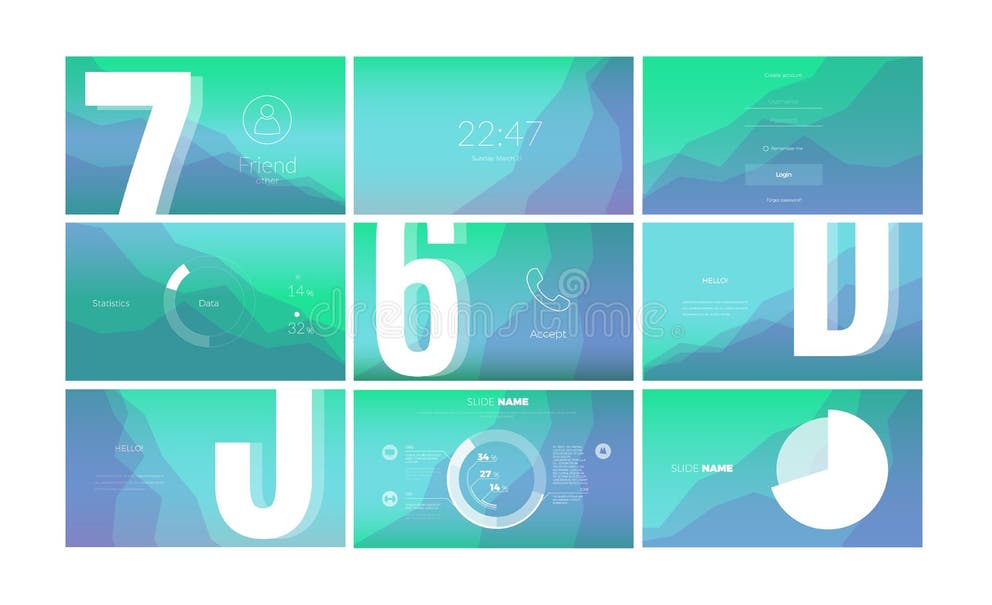 Modern Ui Screen Design For Mobile App With Web Elements Stock Vector Illustration Of Design