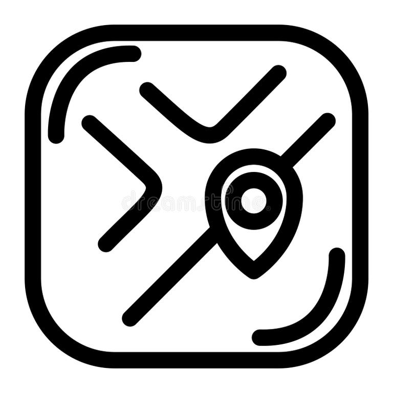 Modern UI UX - Clean Gps Maps Icon Stock Vector - Illustration of ...