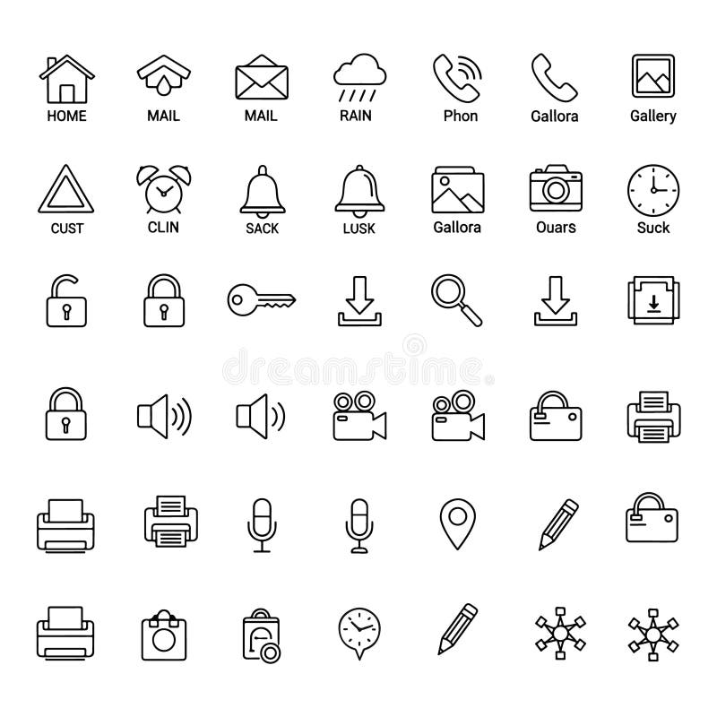 Modern UI, UX Icons and Business Concepts for Digital Projects Stock ...