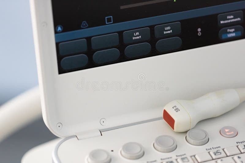 A Modern Ultrasonic Device with a Sector Sensor. Stock Image - Image of ...