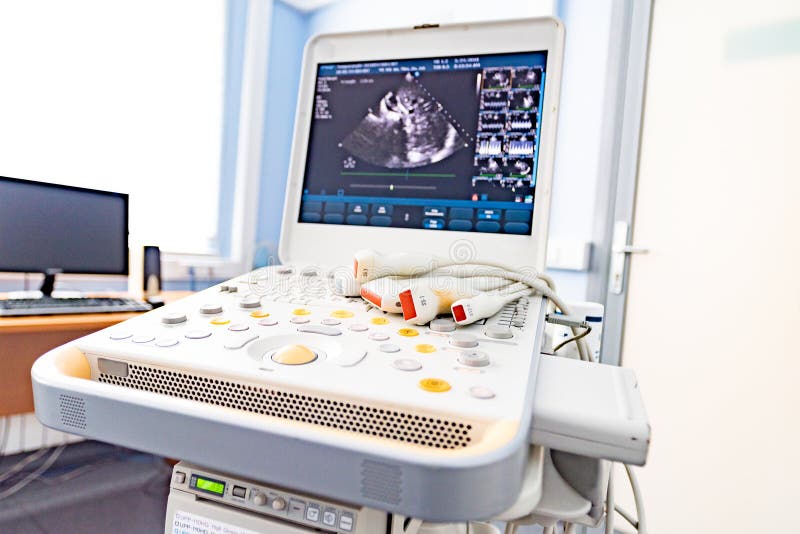 Modern ultrasound machine stock photo. Image of health - 118567438