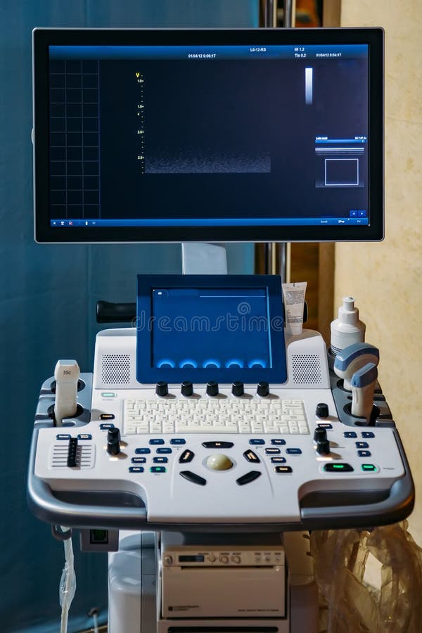 Modern Ultrasound Machine in Clinic Laboratory of Sonography ...