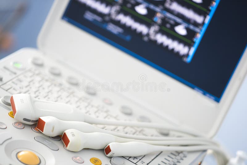 Modern ultrasound machine stock photo. Image of focus - 72662428