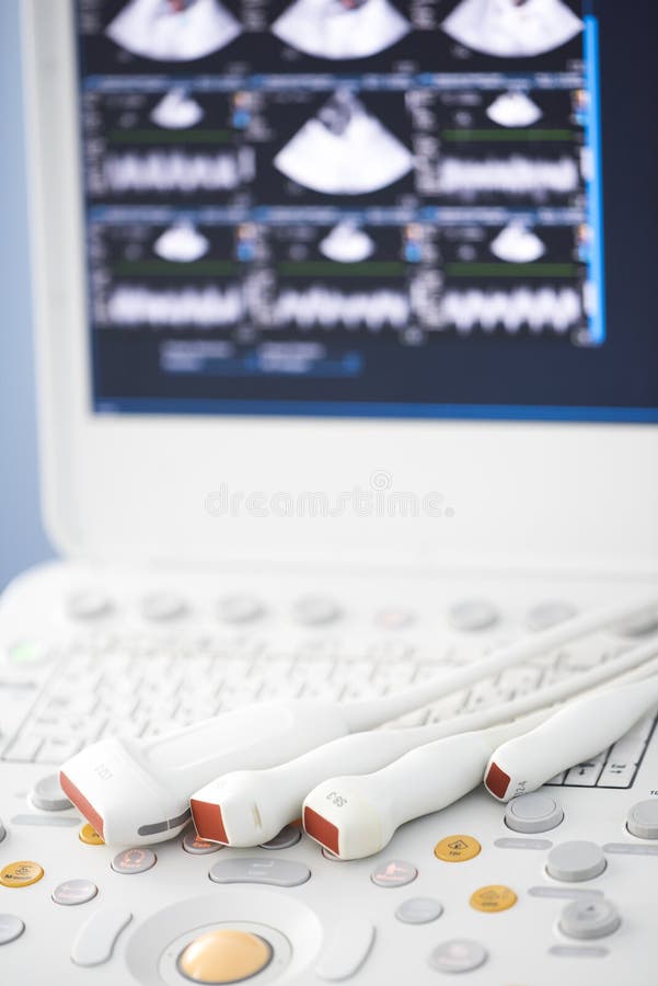 Modern ultrasound machine stock image. Image of focus - 72664483