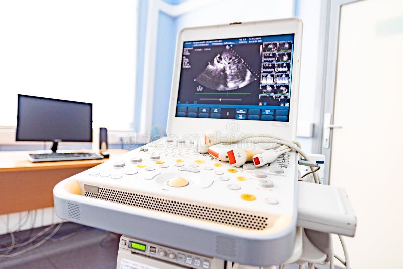 Modern ultrasound machine stock image. Image of clinic - 118567427