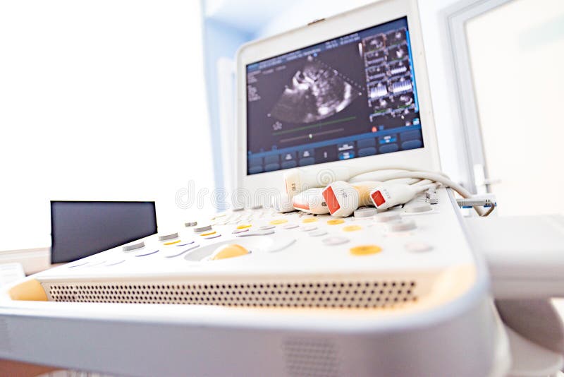 Modern ultrasound machine stock photo. Image of patient - 118567442