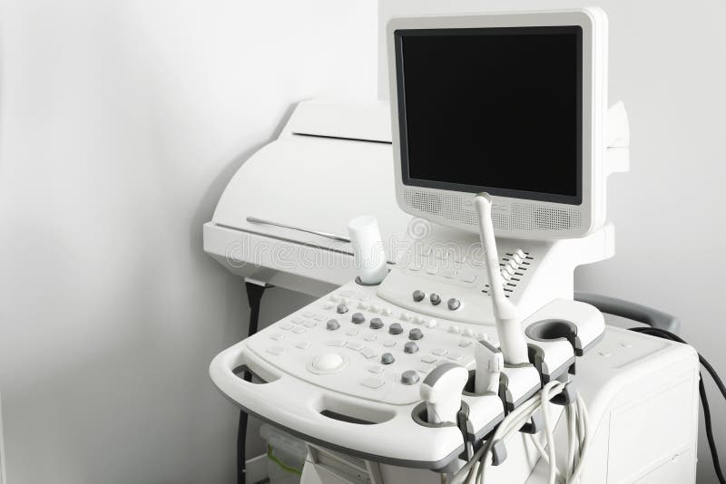 Modern Ultrasound in Hospital Room. Mashine for Ultrasound Examination ...