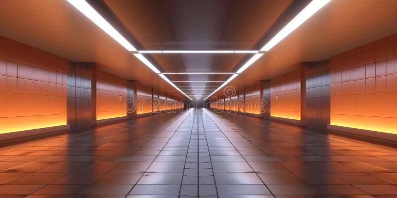 Modern Underground Passage Background Stock Illustration - Illustration ...