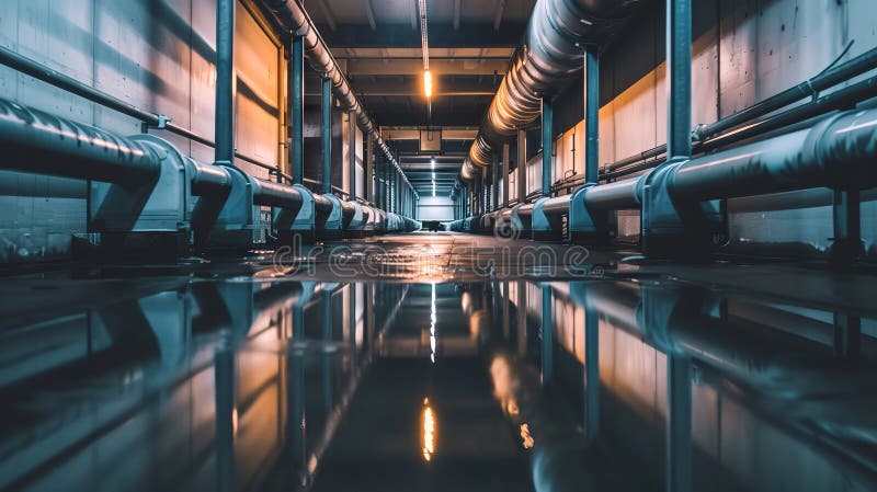 Modern Underground Sewer System Featuring Minimalist Industrial Design ...