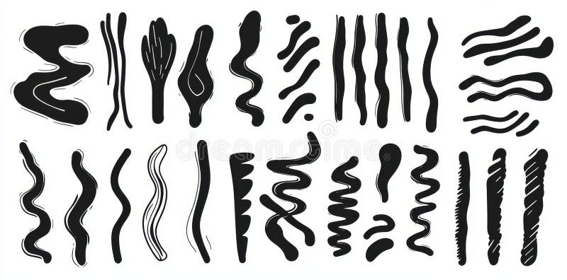 Modern Underlines, Highlighter Marker Strokes, Swoops, Waves Brush ...