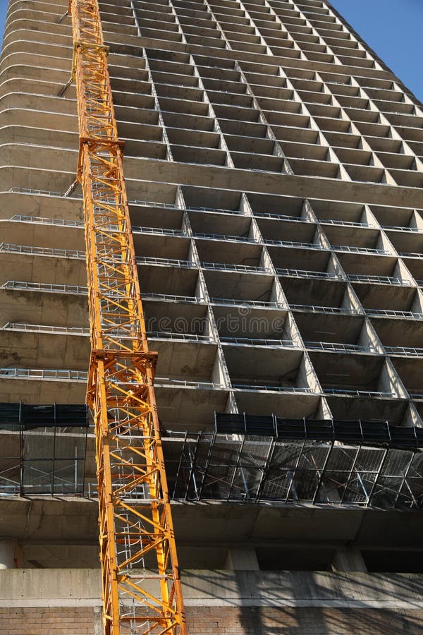 Modern Unfinished Multistory Building View. Stock Image - Image of ...