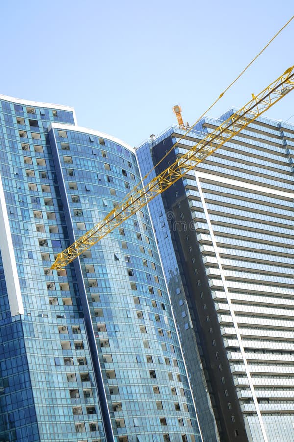 Modern Unfinished Multistory Building View. Stock Image - Image of ...