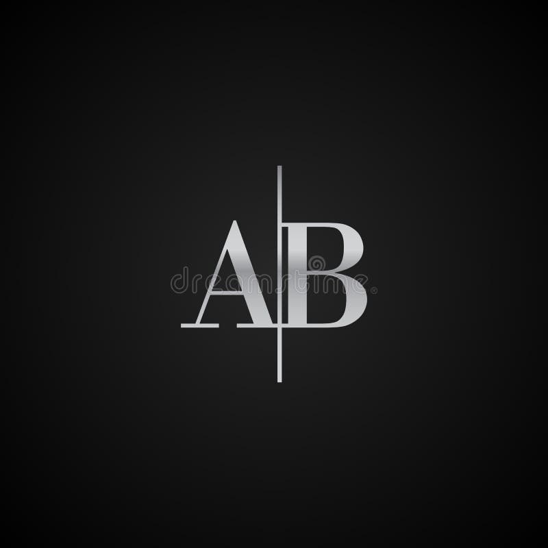 Modern Unique AB Initial Letter Elegant Logo Template Vector Creative ...