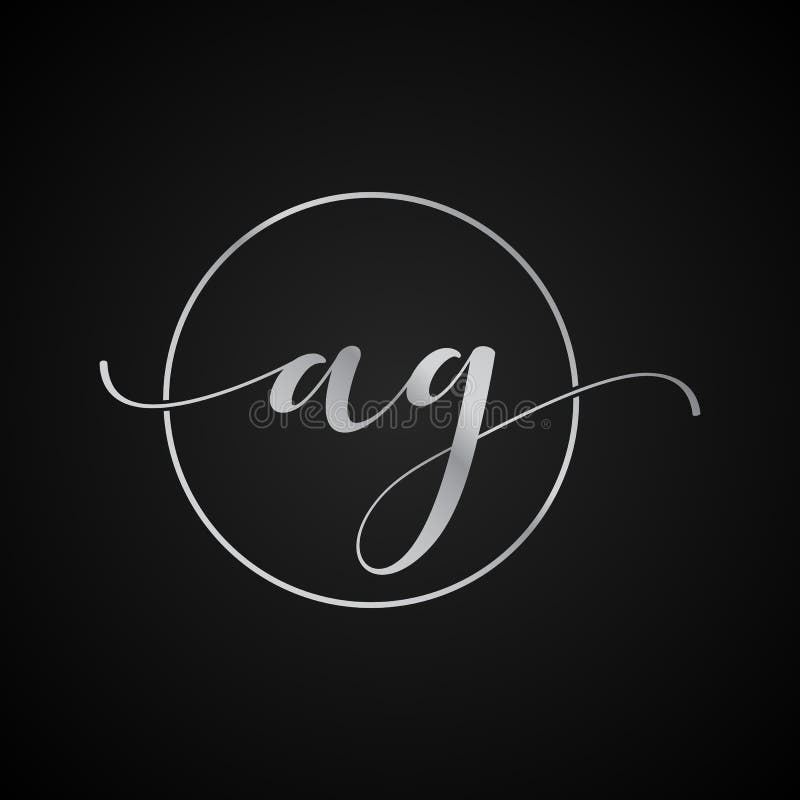 Modern Unique AG Initial Letter Elegant Logo Template Vector Creative ...