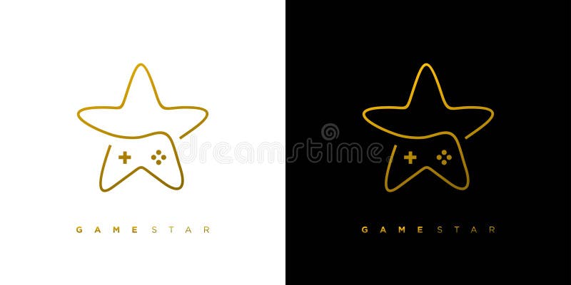 Modern and Unique Game Star Logo Design Stock Vector - Illustration of ...