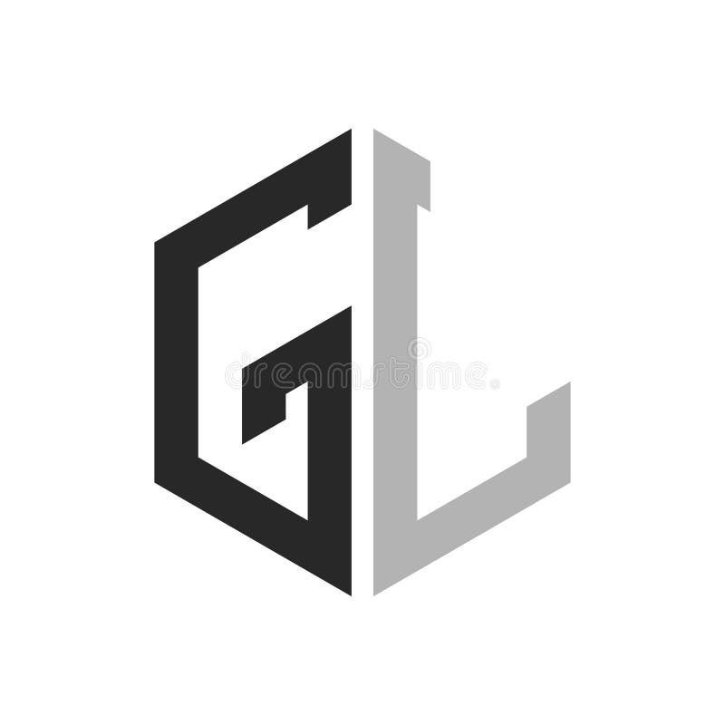 Modern Unique Hexagon Letter GL Logo Design Template. Elegant Initial ...