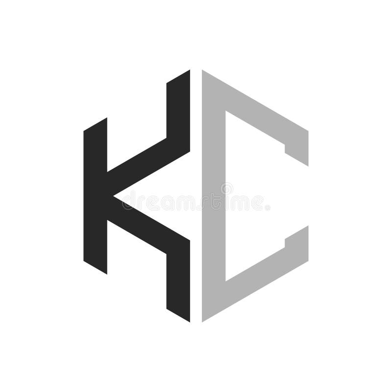Modern Unique Hexagon Letter KC Logo Design Template. Elegant Initial ...