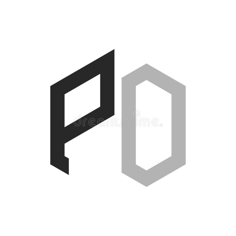 Modern Unique Hexagon Letter PO Logo Design Template. Elegant Initial ...