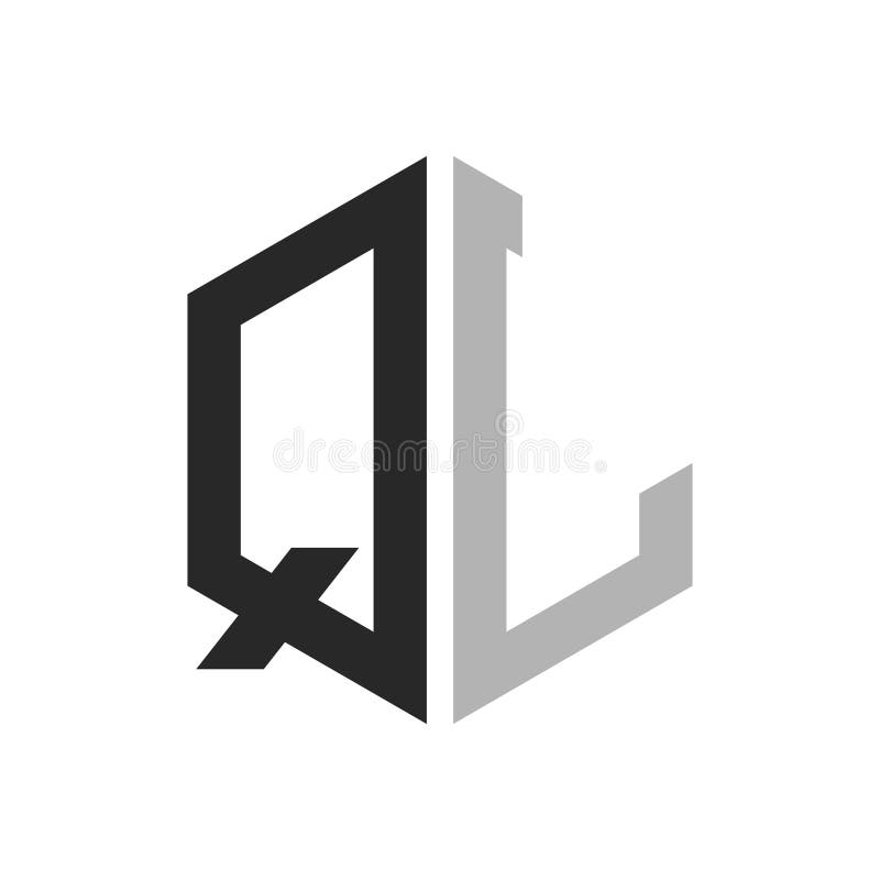Modern Unique Hexagon Letter QL Logo Design Template. Elegant Initial ...