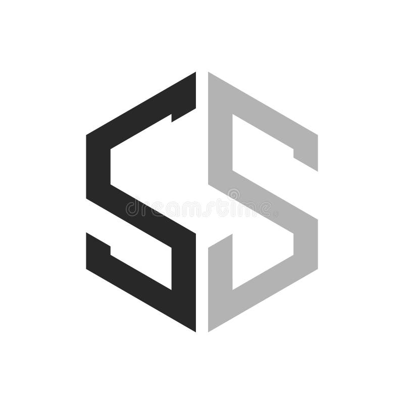 Modern Unique Hexagon Letter SS Logo Design Template. Elegant Initial ...
