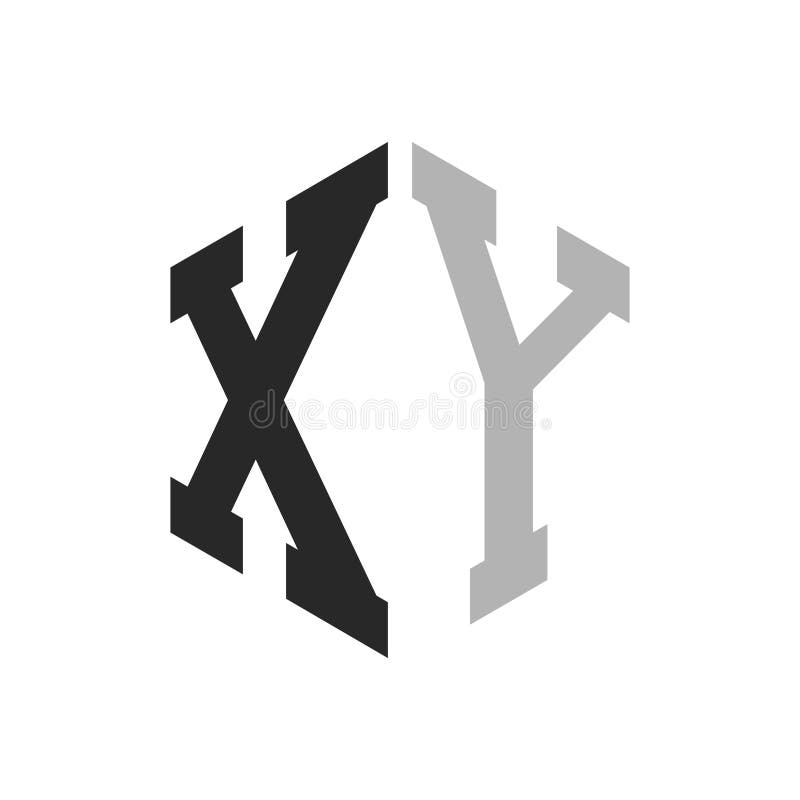 Modern Unique Hexagon Letter XY Logo Design Template. Elegant Initial ...