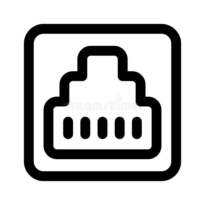 Modern and Unique Icon of Ethernet Port, Editable Vector Stock Vector ...