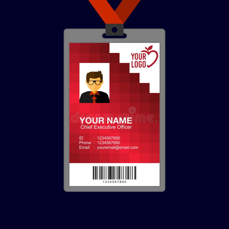 Unique Identity Card Design Template Collection. Editorial Image ...