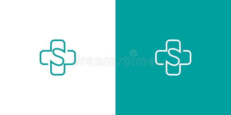 Modern Letter S Initial Medical Logo Design Stock Vector - Illustration ...