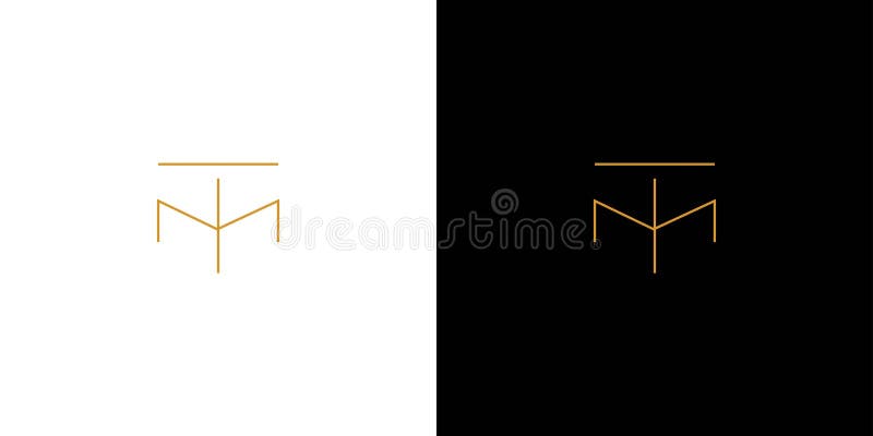 Simple Letter TM Initials Logo Design Stock Vector - Illustration of ...