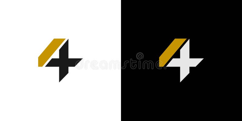 Modern and Unique 4X Logo Design Stock Vector - Illustration of ...
